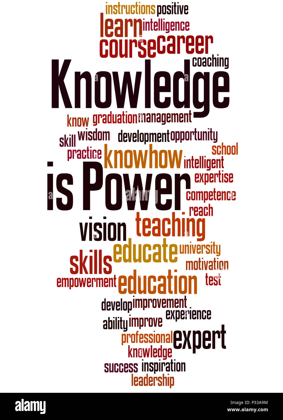 Knowledge is power, word cloud concept on white background Stock Photo ...