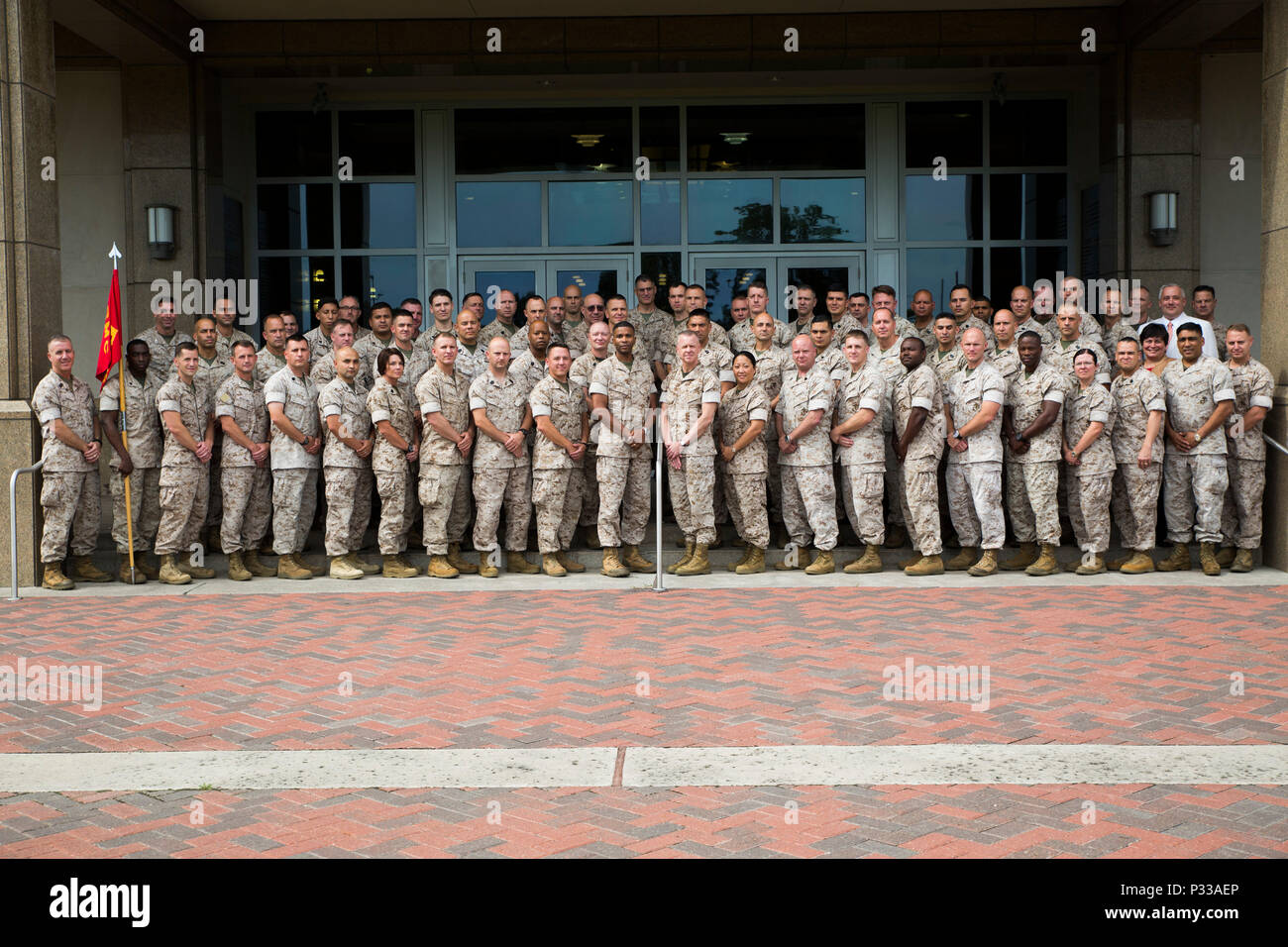 Marines and Sailors of the command staff of Force Headquarters Group ...