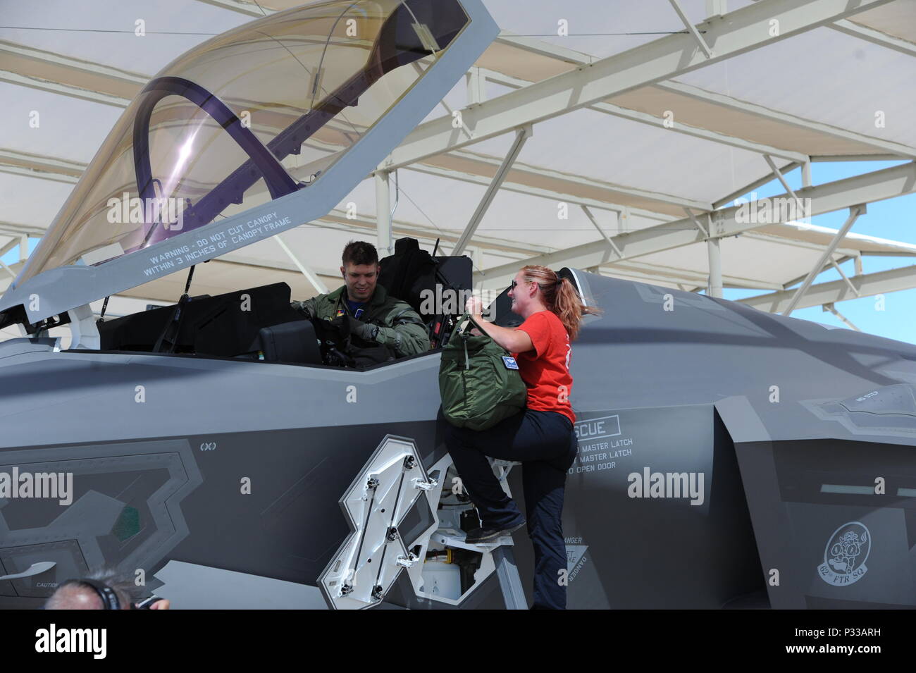 Maj.Matt Strongin, 62nd Fighter Squadron F-35 Lightning II pilot, is ...