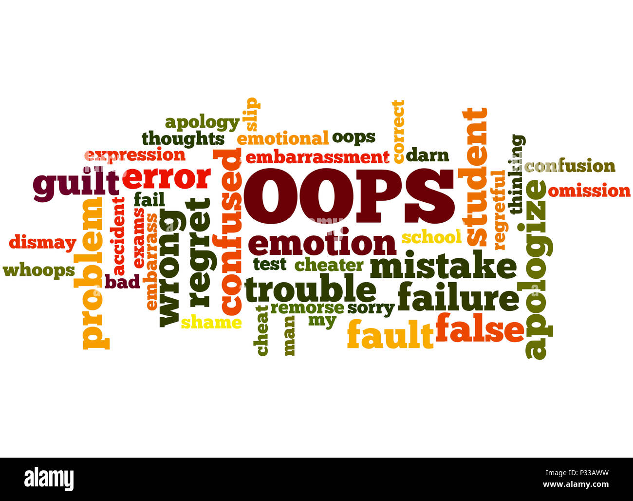 OOPS, word cloud concept on white background Stock Photo - Alamy