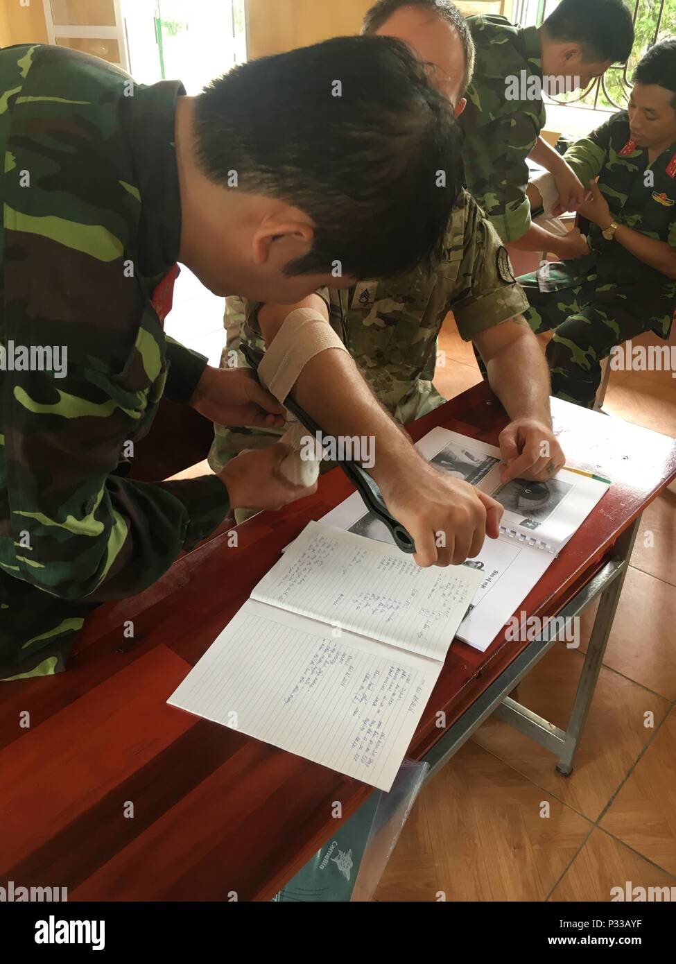 U.S. Army Staff Sgt. Collins, a medical instructor from the 728th ...