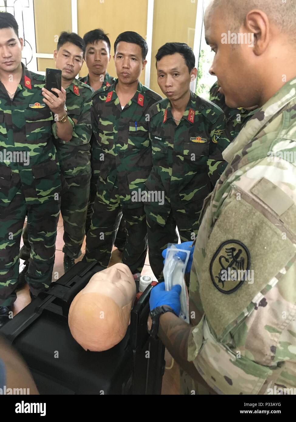 U.S. Army Sgt. 1st Class Baffour Agbey, a medical instructor from 18th ...