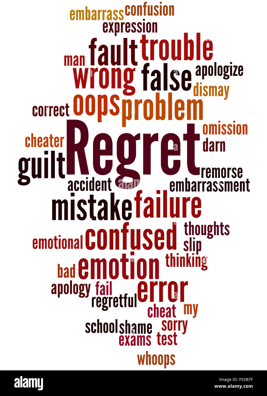 Regret, word cloud concept on white background Stock Photo - Alamy