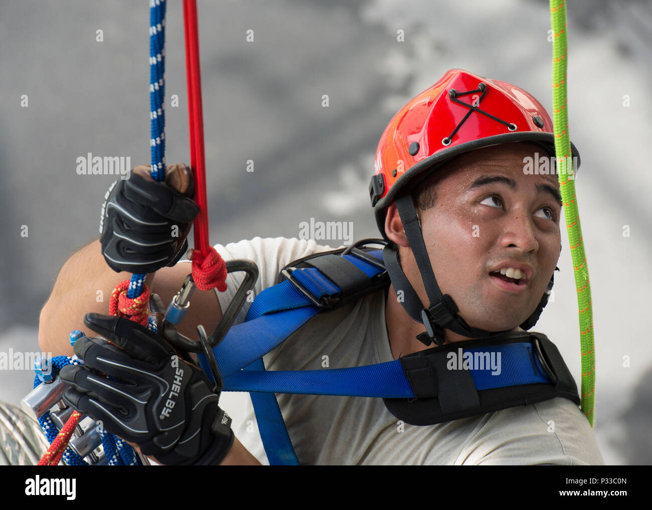 Senior Airman Jason Piol, 436th Civil Engineer Squadron firefighter ...
