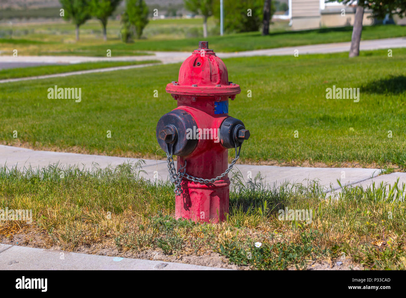 Weathered red fire hydrant located in Utah Valley Stock Photo - Alamy
