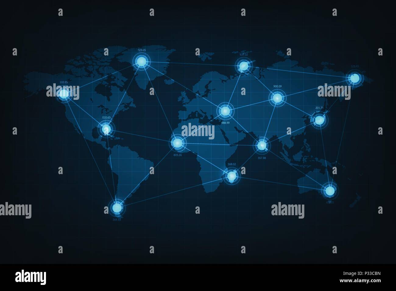 Internet world map hi-res stock photography and images - Alamy