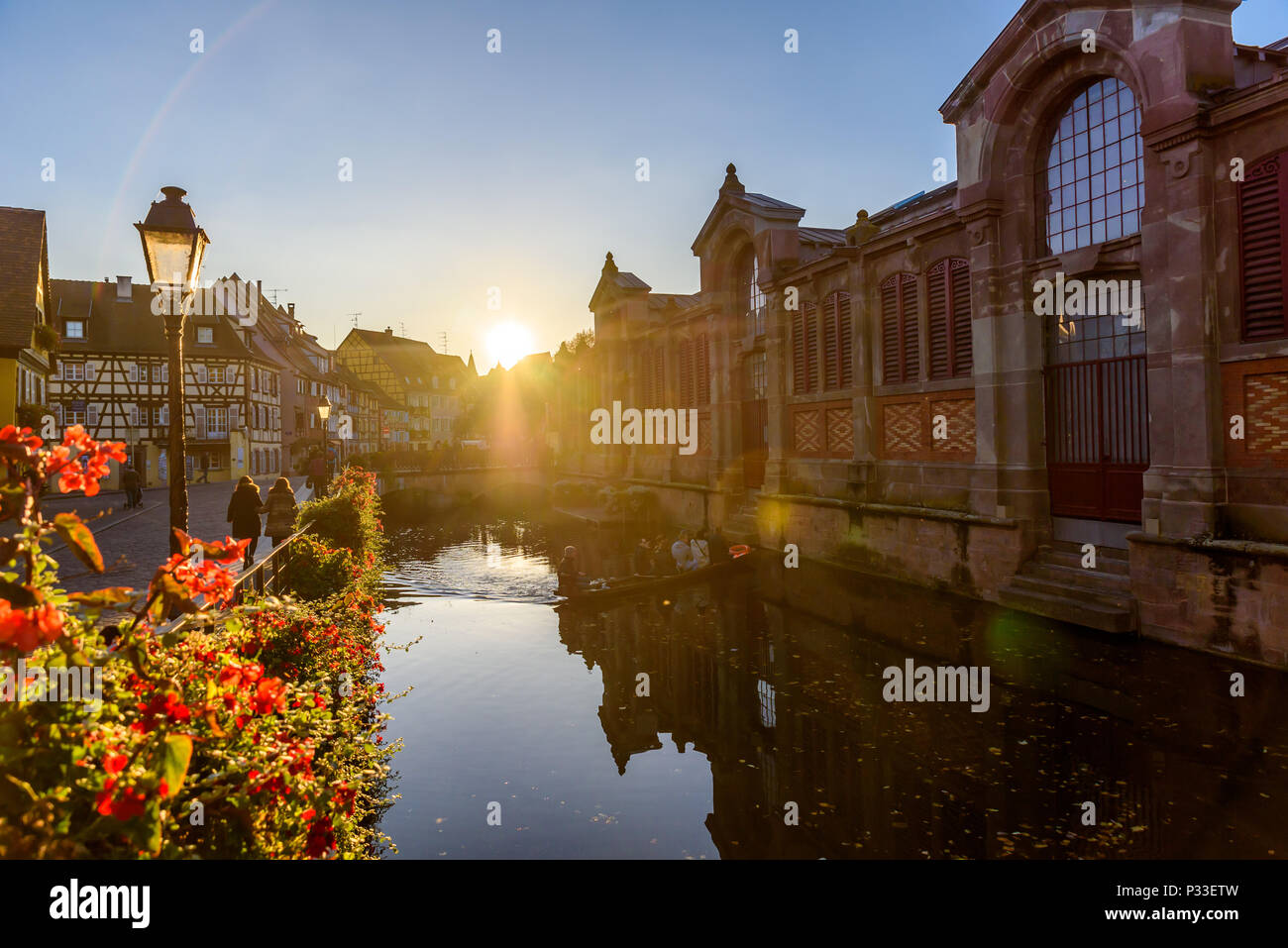 Beautiful view of the historic town of Colmar, also known as Little ...
