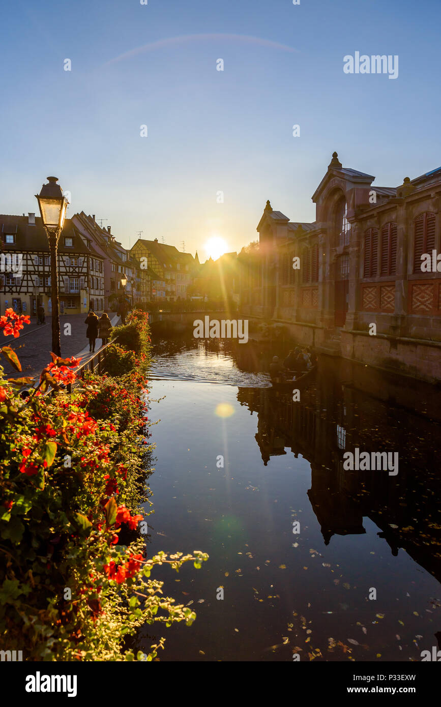 Beautiful view of the historic town of Colmar, also known as Little ...