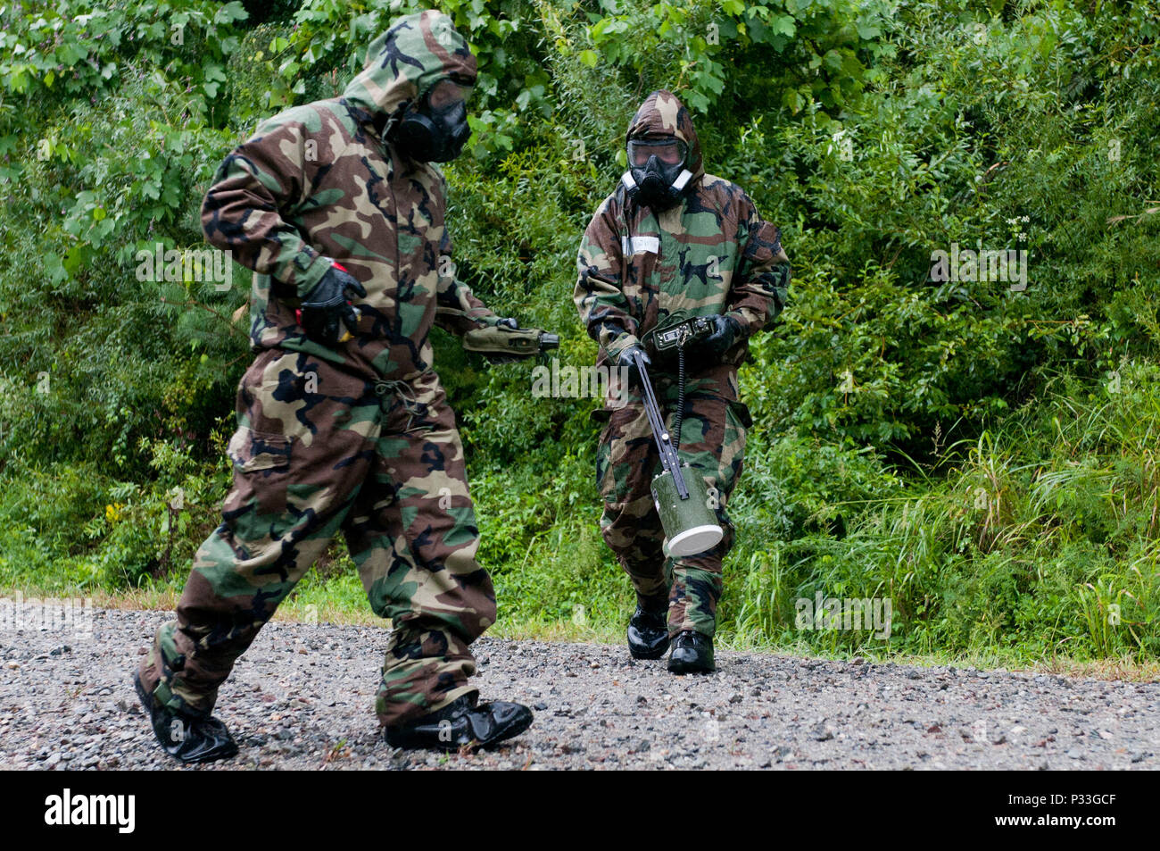 Soldiers with the 61st Chemical Company, 23rd Chemical, Biological ...