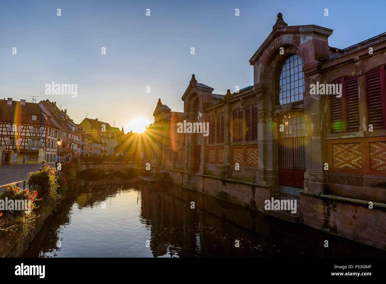 Beautiful view of the historic town of Colmar, also known as Little ...