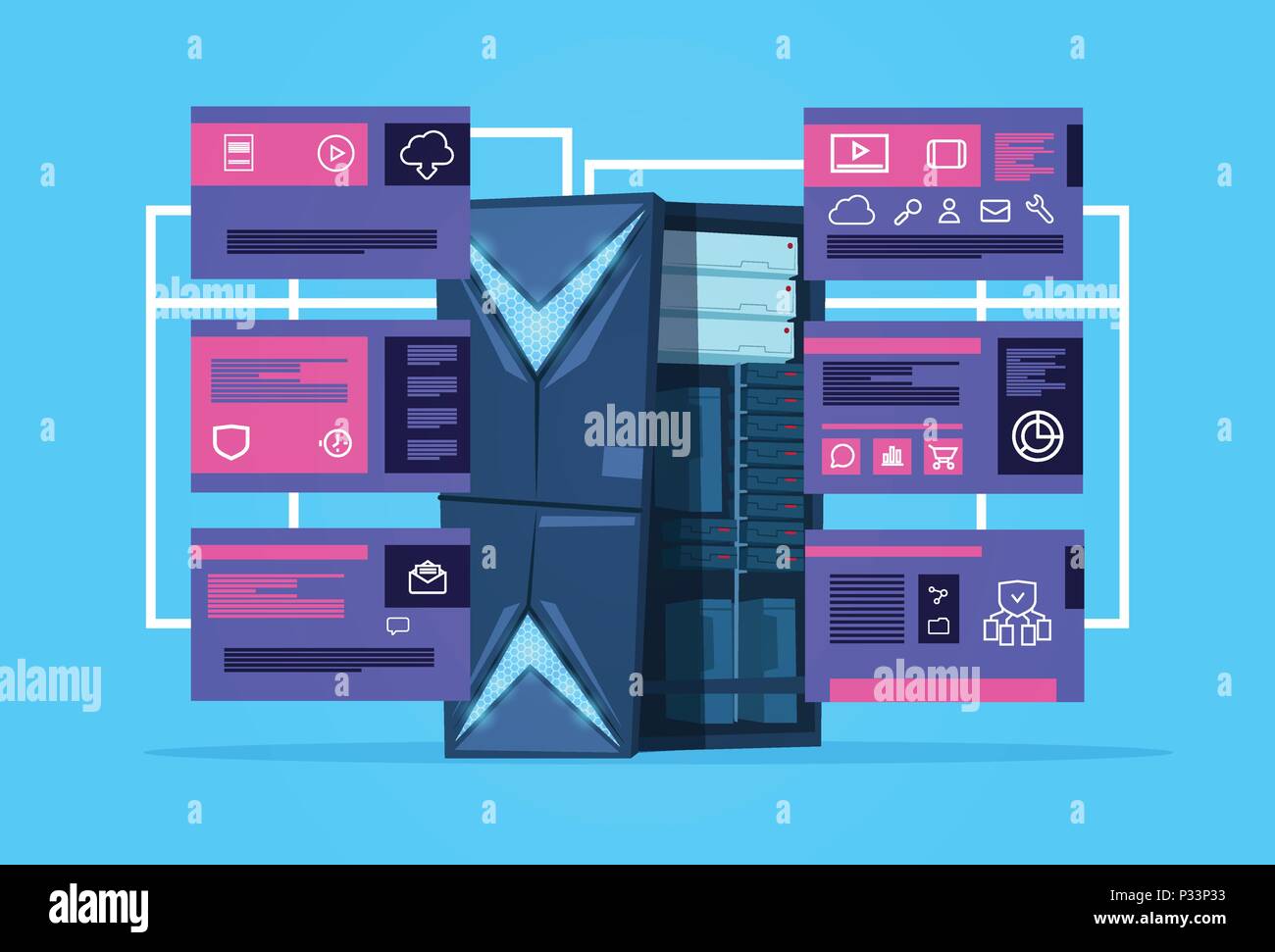 Diagnostic equipment rack Stock Vector Images - Alamy