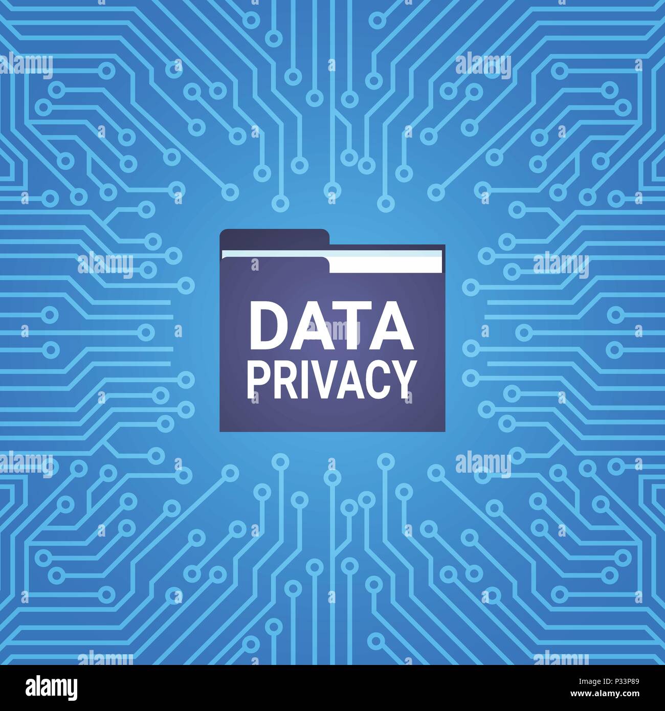 data privacy on circuit board background protection of personal data ...