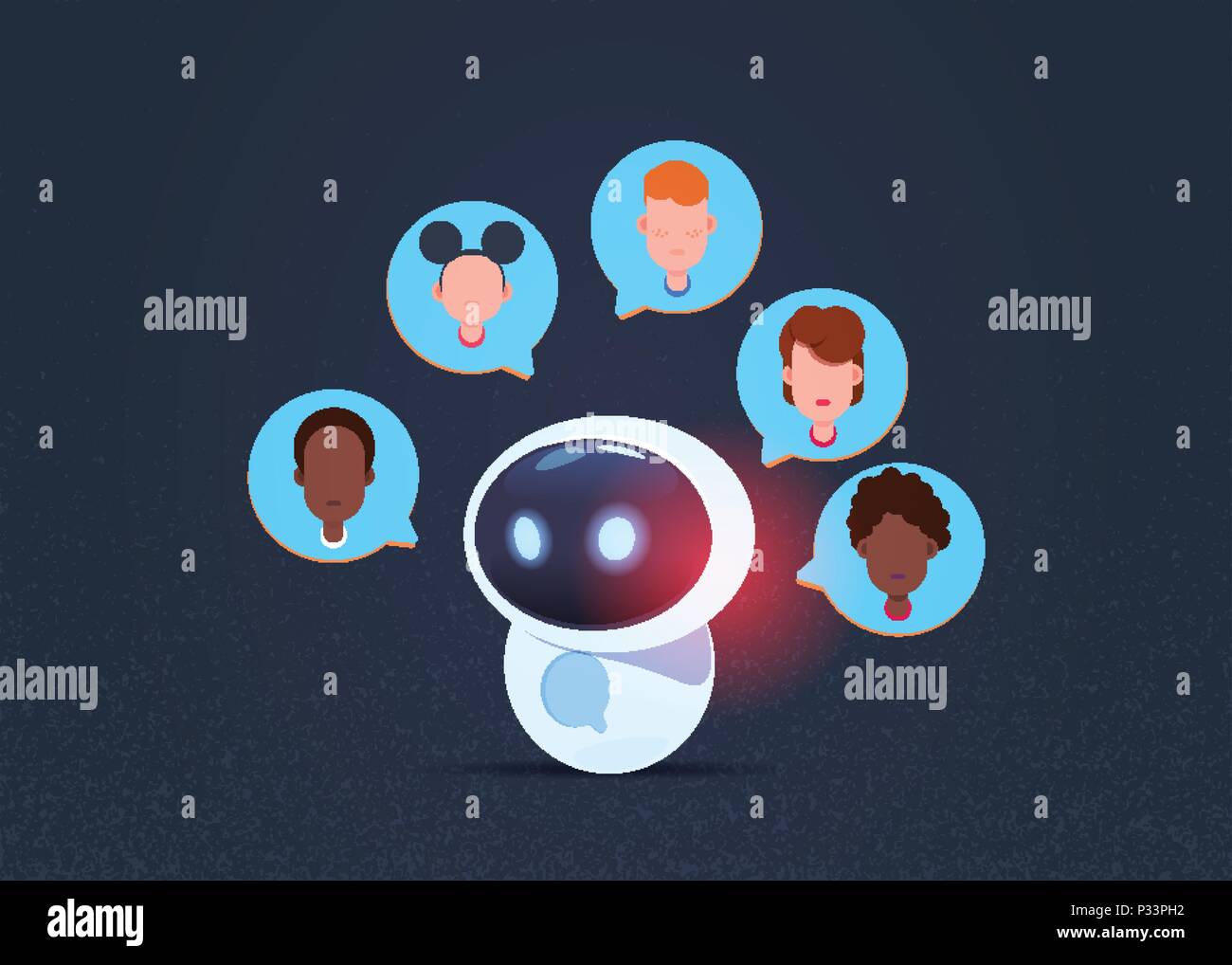 Laptop mix race chat Stock Vector Images - Alamy