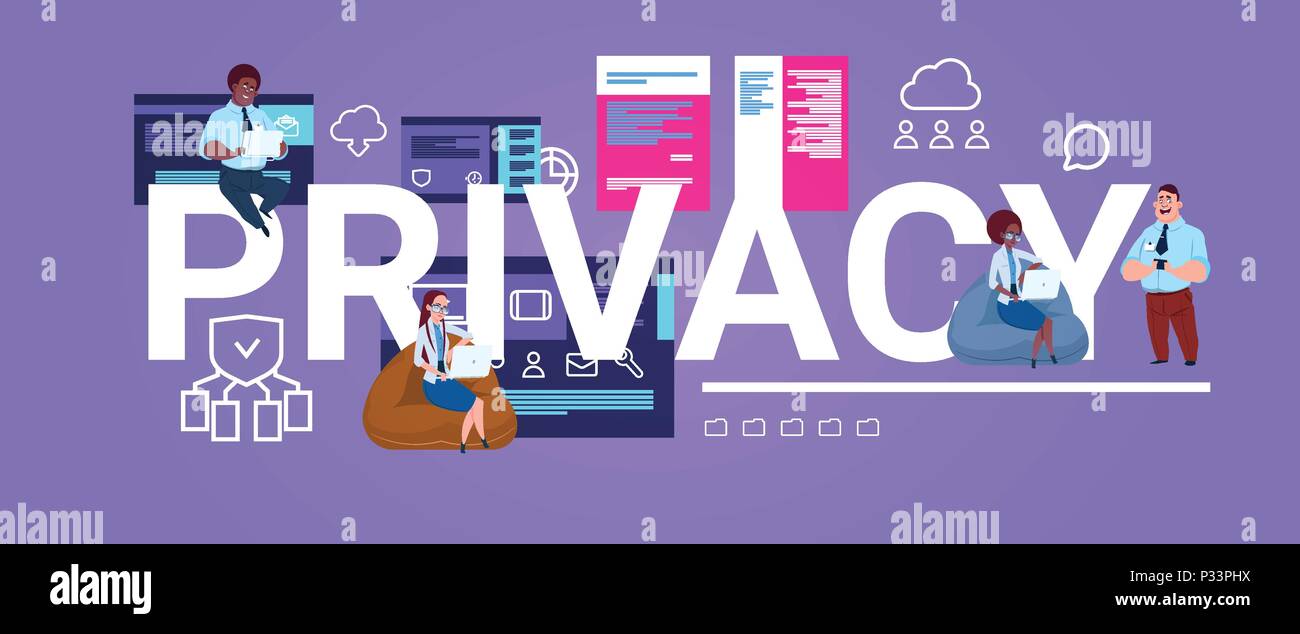 data protection support mix race team engineer computing center with hosting servers infographic ...