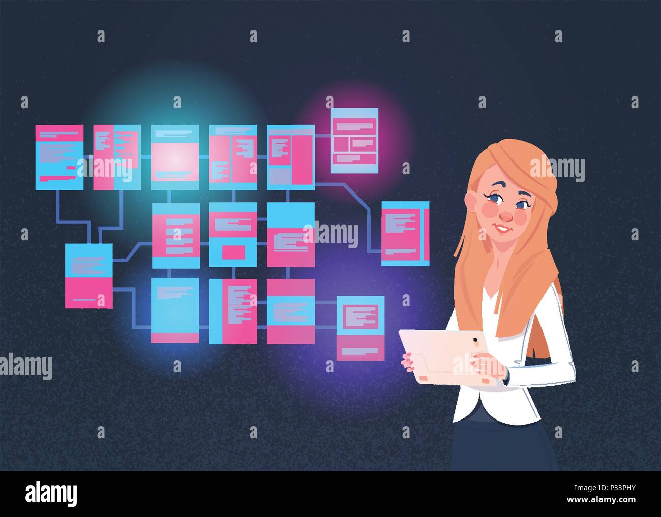 Computer flowchart template hi-res stock photography and images - Alamy
