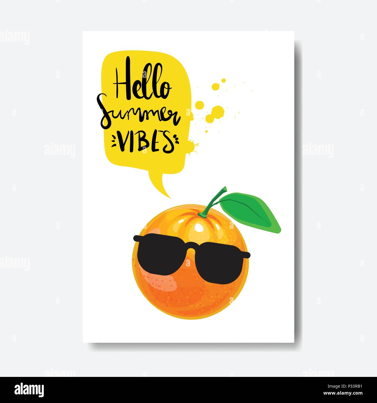 summer vibes orange badge Isolated Typographic Design Label. Season ...
