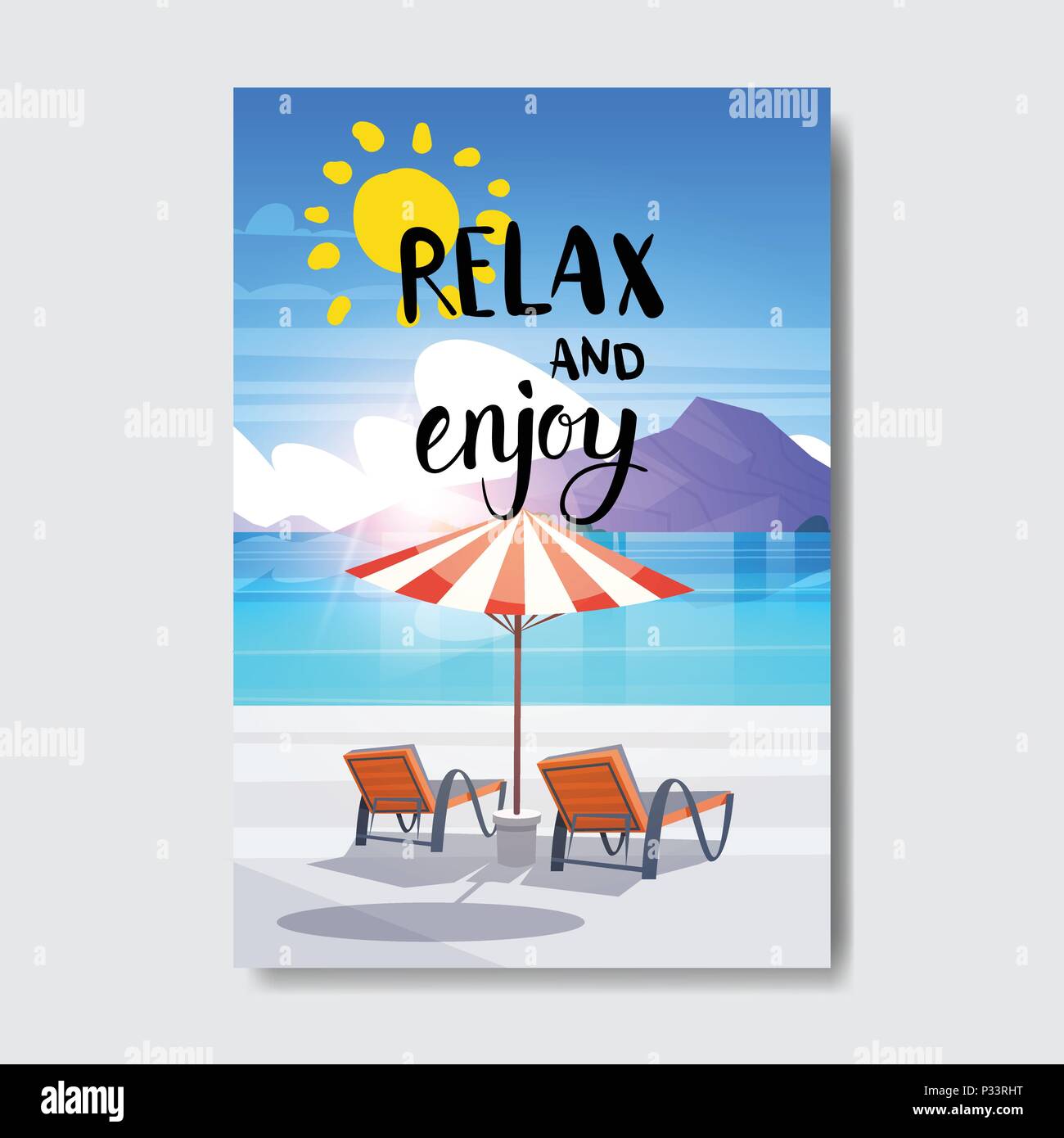 sunny beach badge Isolated Typographic Design Label. Season Holidays ...