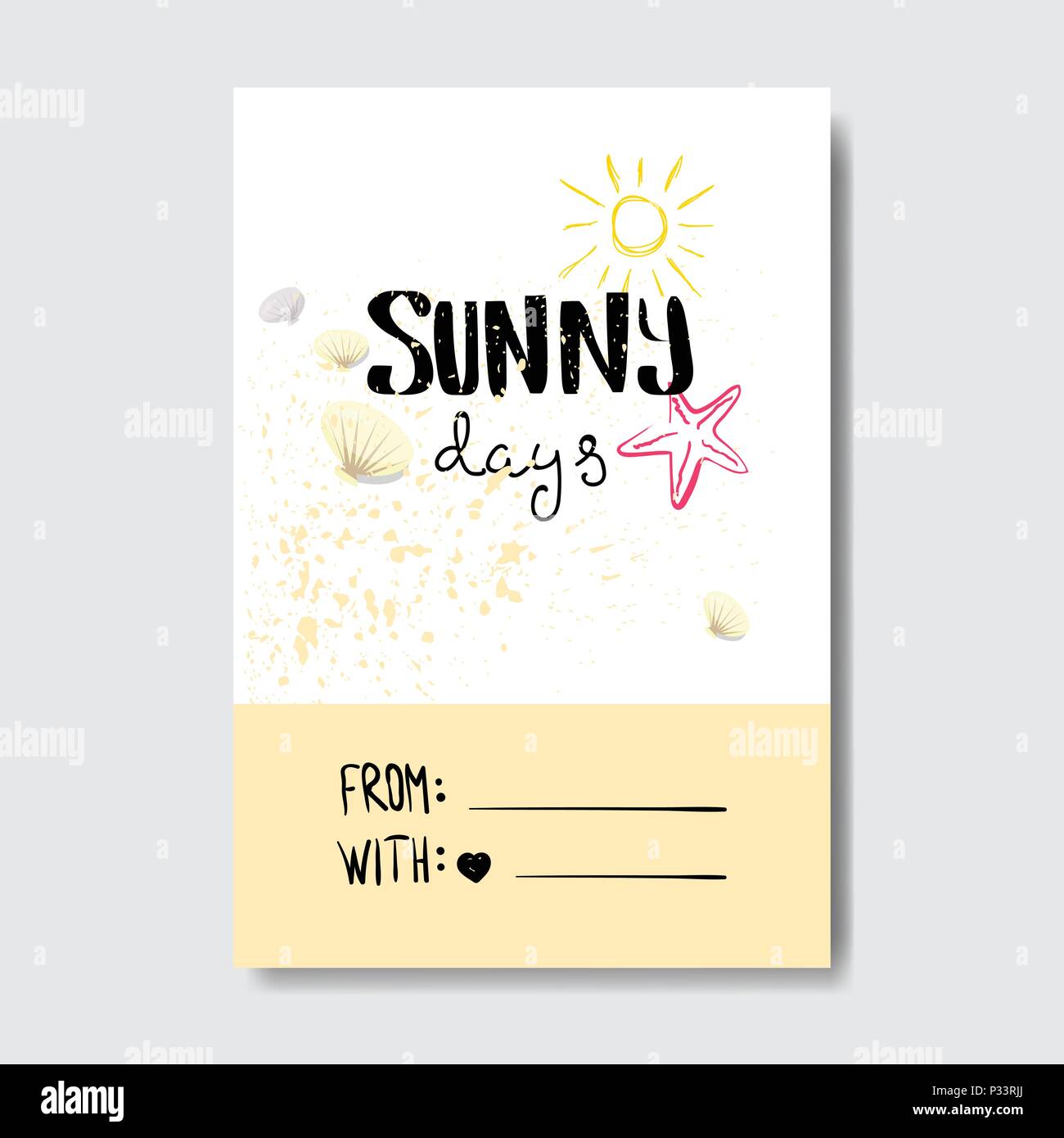 sunny days badge Isolated Typographic Design Label. Season Holidays ...