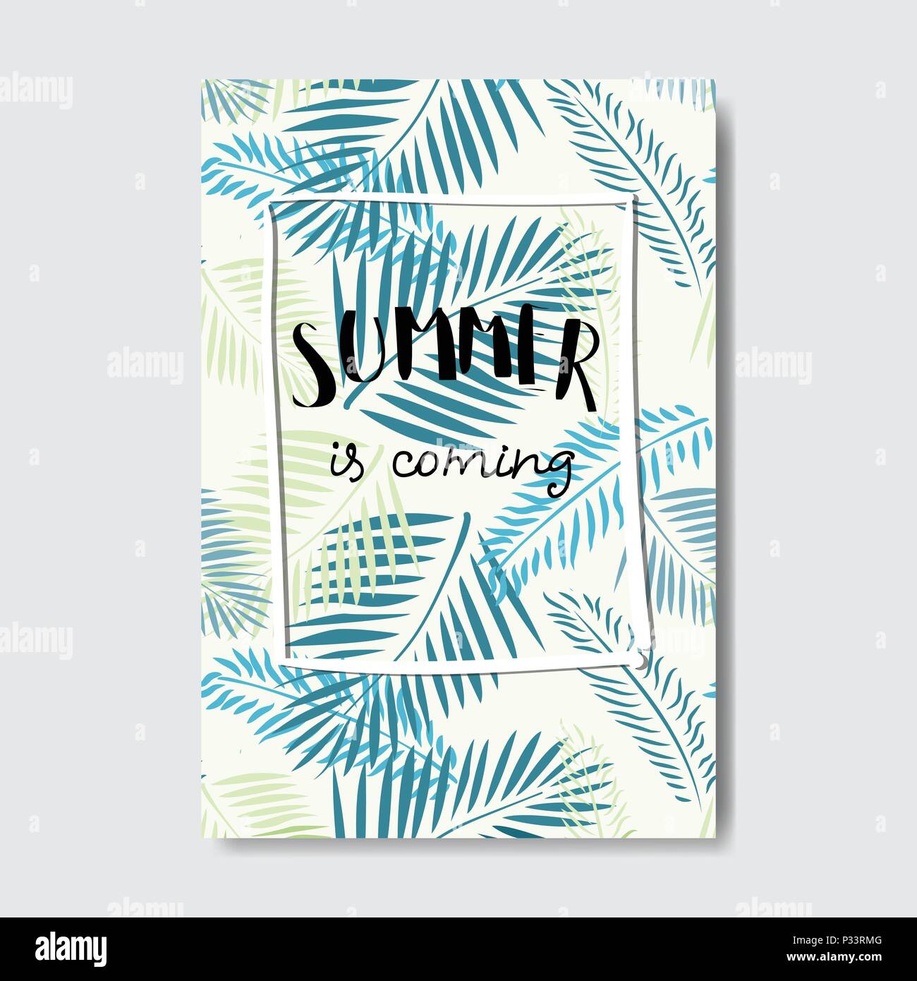 summer palm badge Isolated Typographic Design Label. Season Holidays ...
