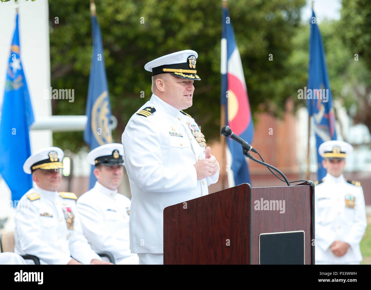 160826-N-XX082-005 SAN DIEGO (Aug. 26, 2016) Cmdr. Kelly Robbins ...
