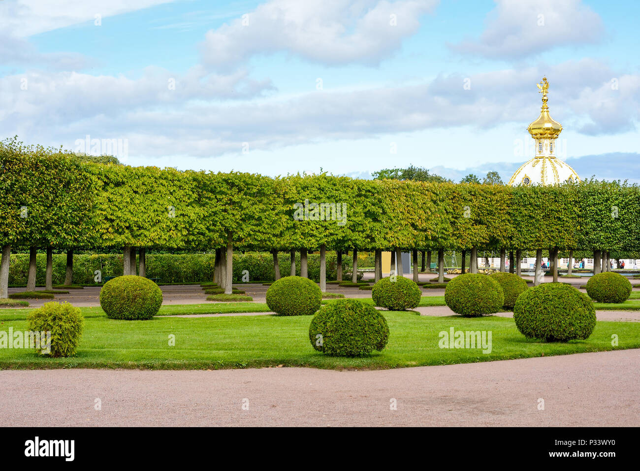 Peterhof, view of The building under the coat of Arms-the Western ...