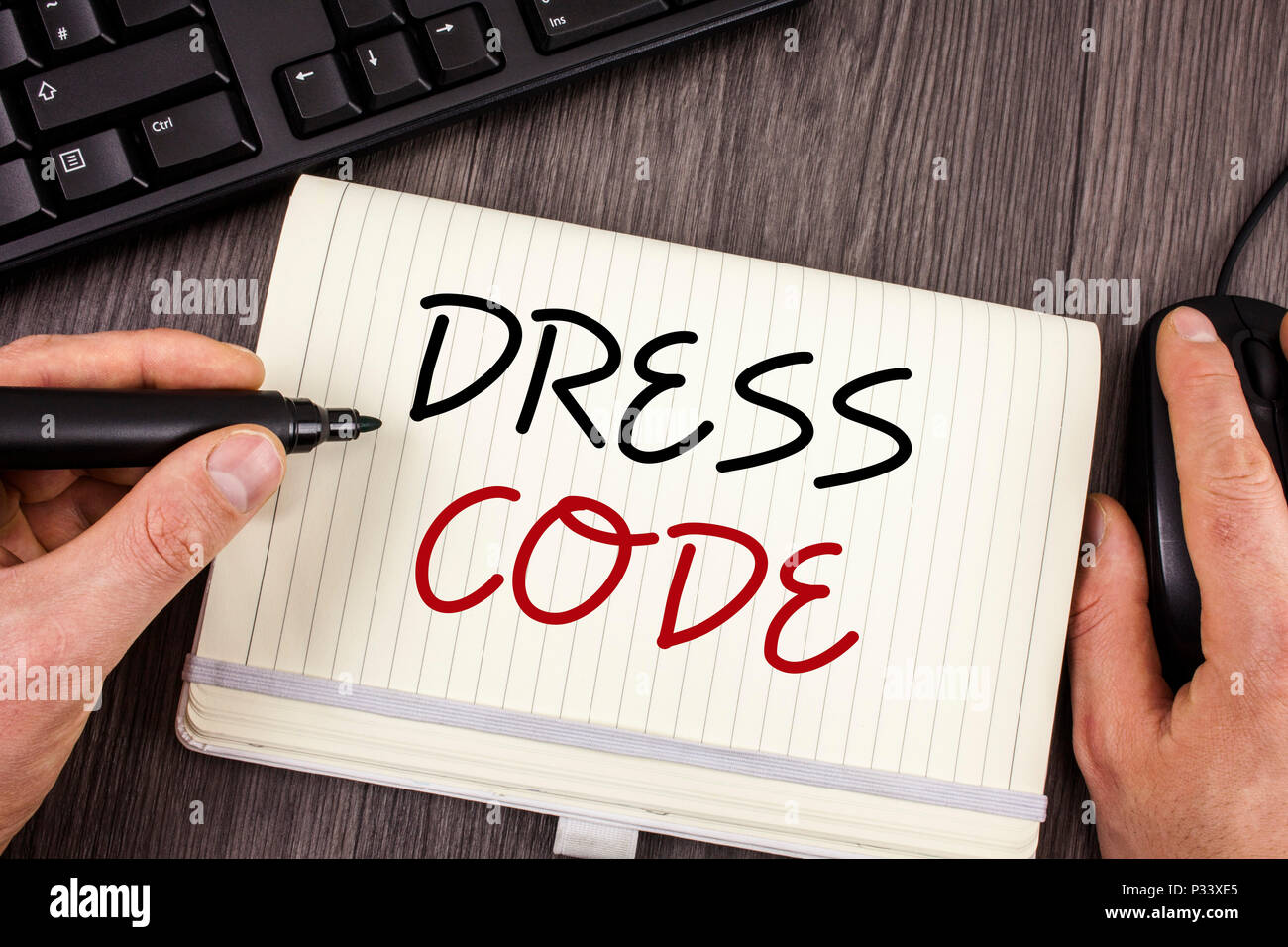 Words writing texts Dress Code. Business concept for Rules of what you ...