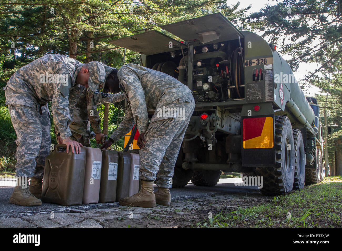 U.S. Army soldiers with the 348th Quartermaster Col, 2nd Infantry ...