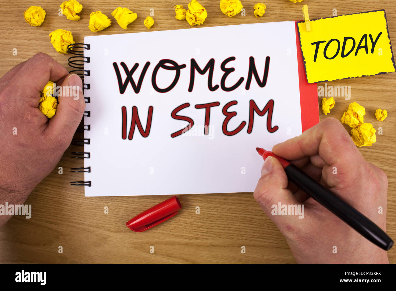 Handwriting texts writing Women In Stem. Concept meaning Science ...