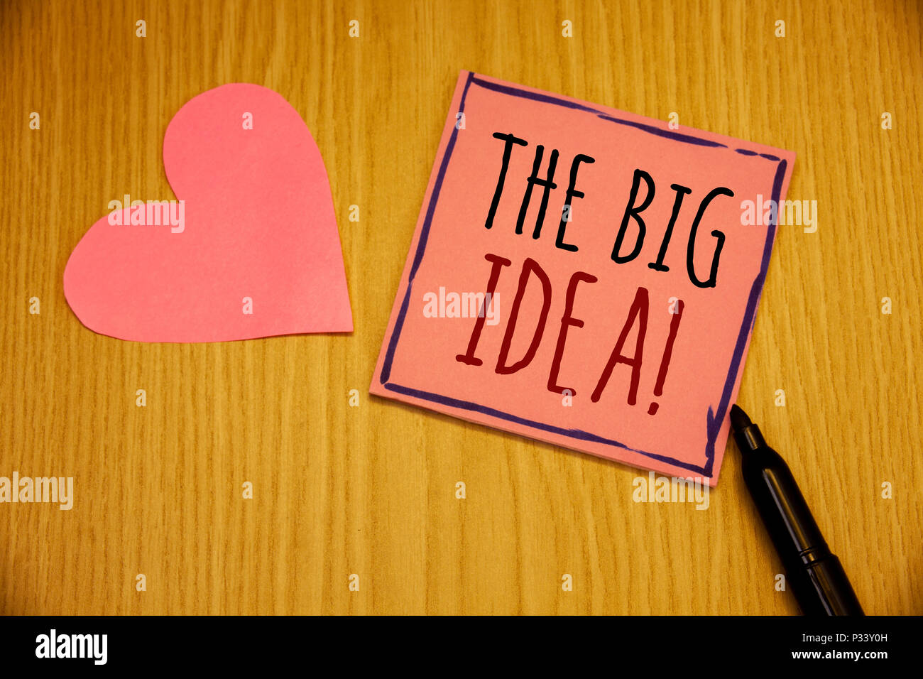 Writing note showing The Big Idea Motivational Call. Business photo ...
