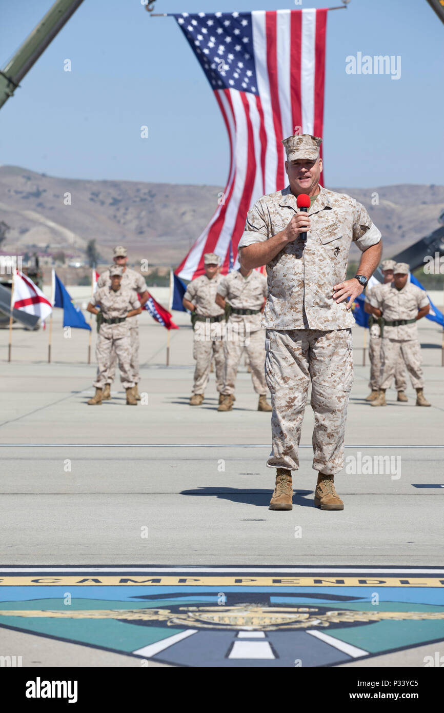 U.S. Marine Corps Col. Ian R. Clark, commanding officer of Marine Corps ...