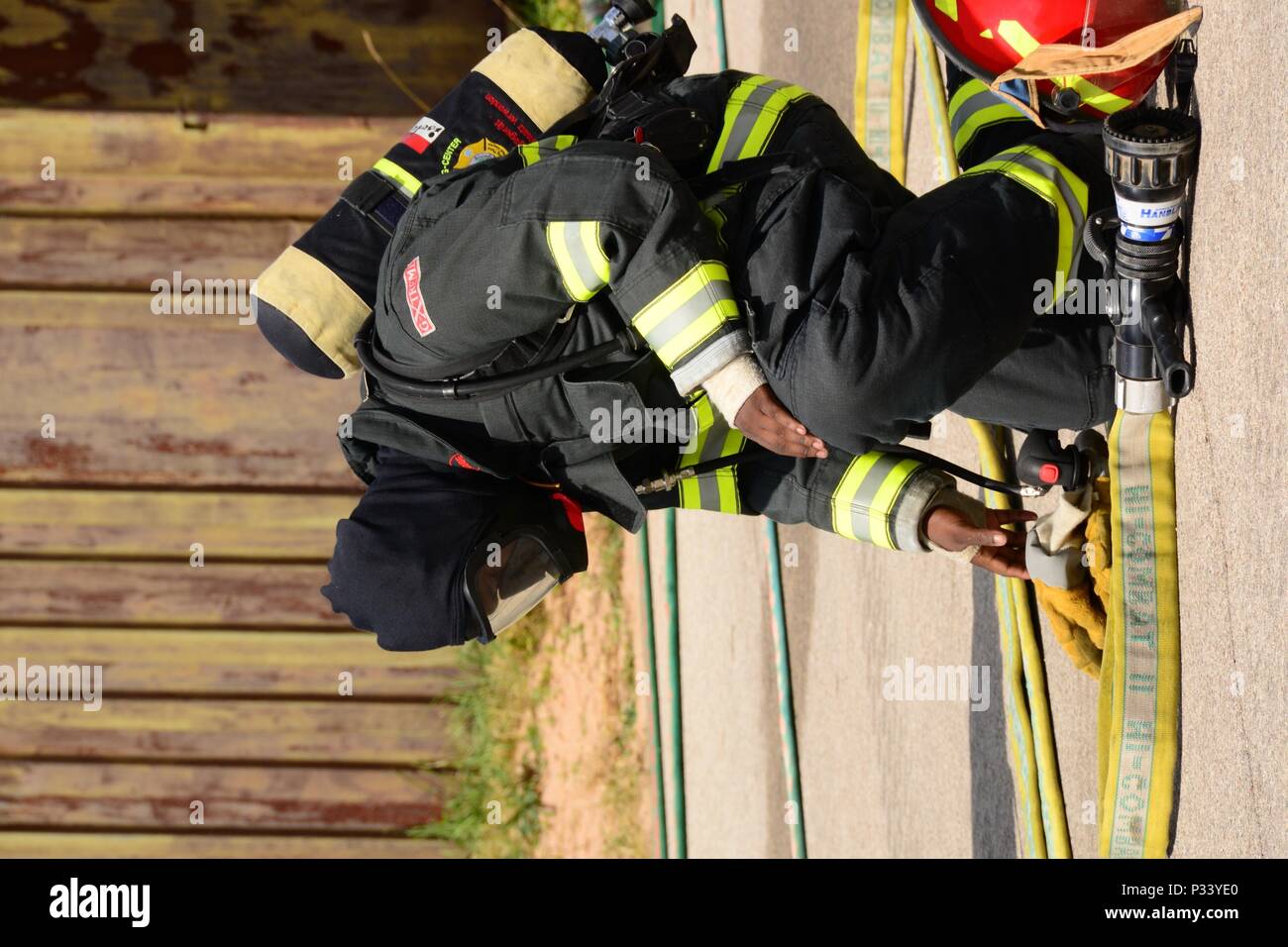 U.S. Army Pvt. Keith Waite, a firefighter (12M military occupational ...