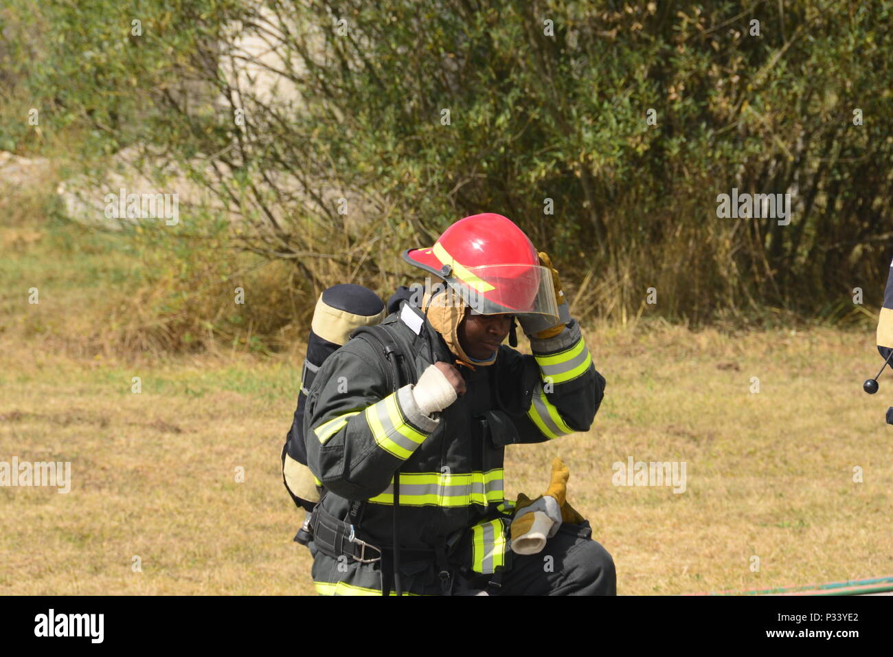 U.S. Army Pvt. Keith Waite, a firefighter (12M military occupational ...