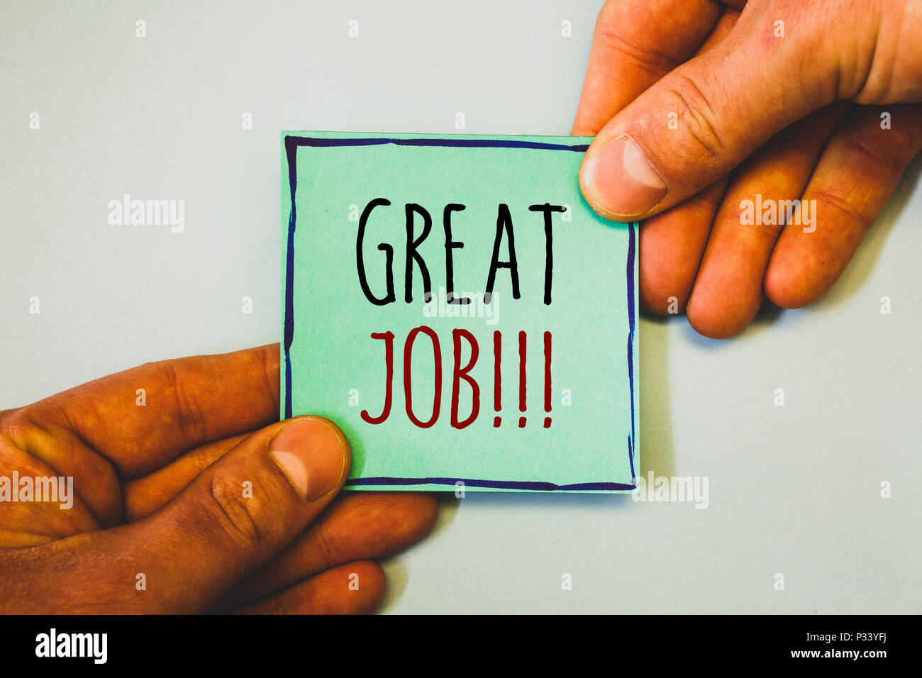 Handwriting texts writing Great Job Motivational Call. Concept meaning ...