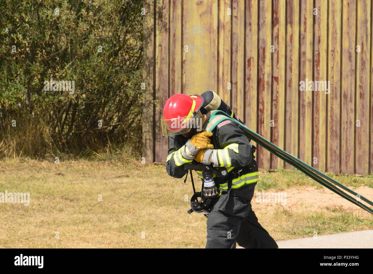 U.S. Army Pvt. Keith Waite, a firefighter (12M military occupational ...
