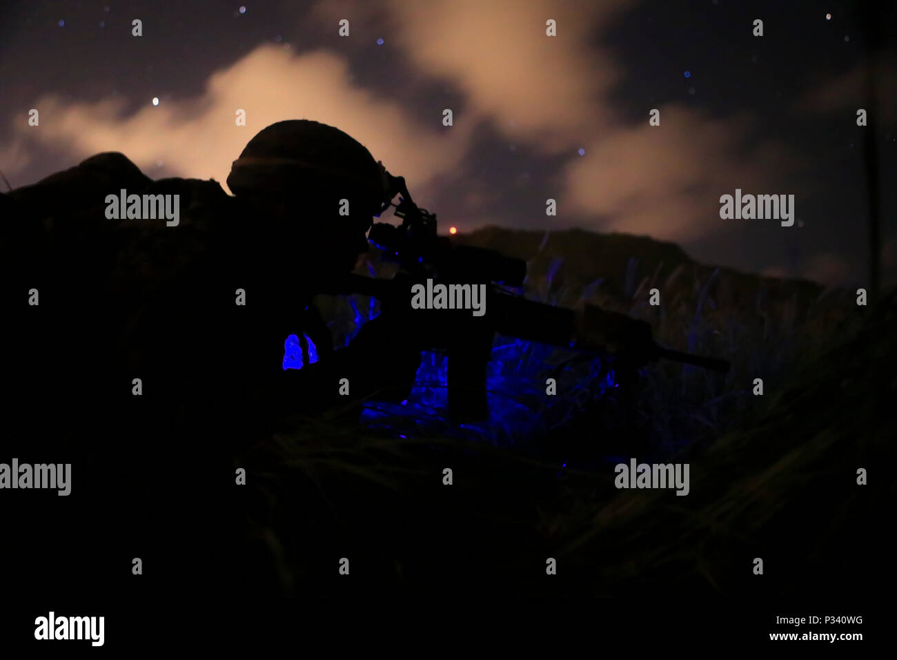 A U.S. Marine Corps infantry squad leader assigned to School of ...