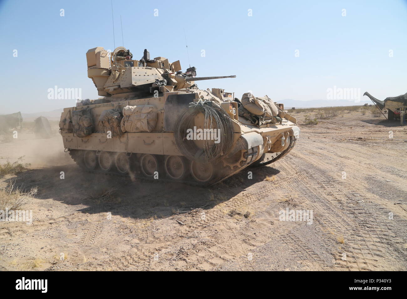 A U.S. Army M2 Bradley Fighting Vehicle assigned to 3rd Brigade Combat ...