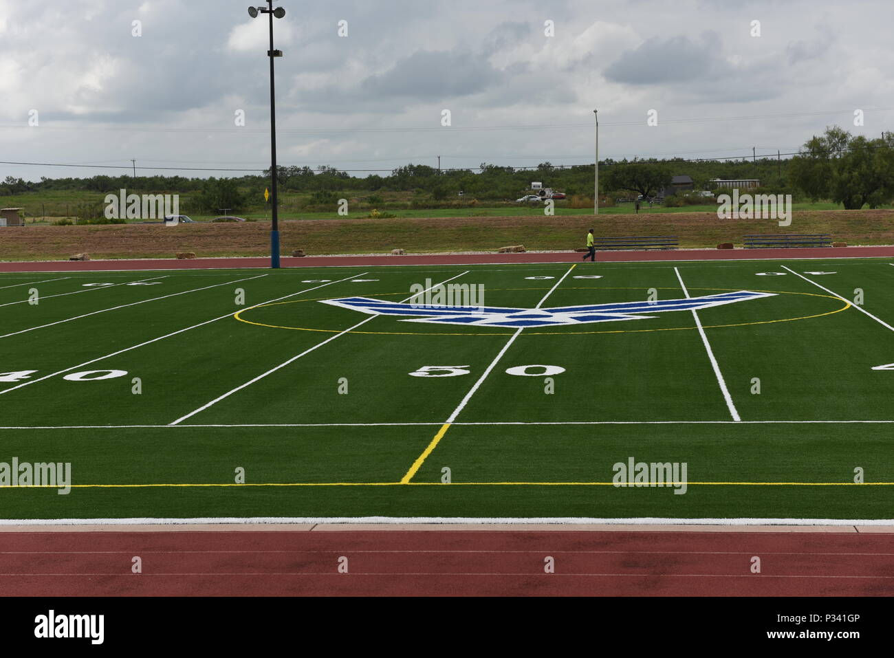 Goodfellow Air Force Base replaces football field turf Aug. 12 through ...