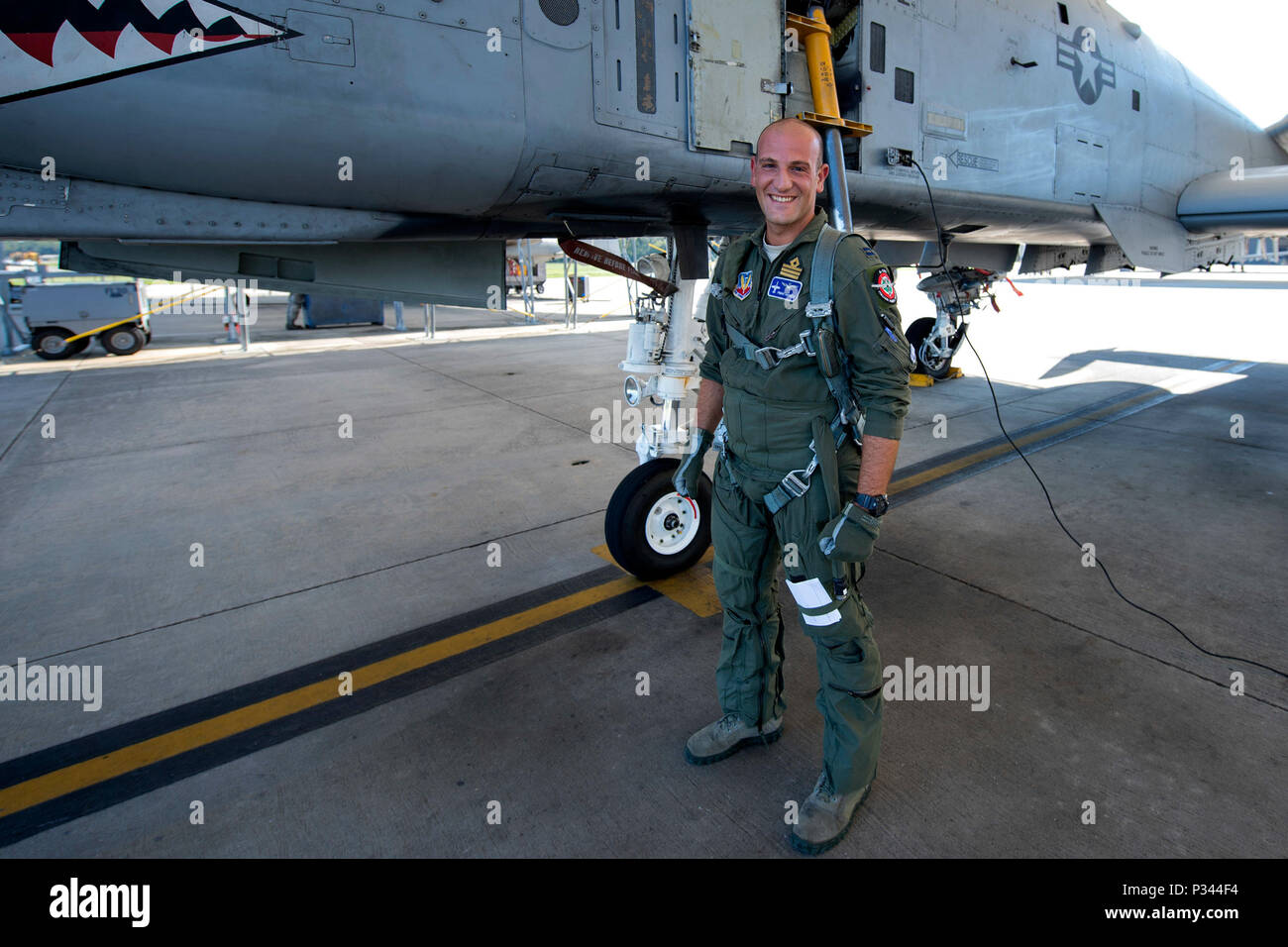 Italian exchange pilot Roberto Manzo, 74th Fighter Squadron training ...