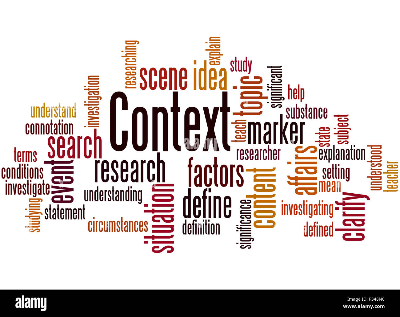 Context, word cloud concept on white background Stock Photo - Alamy
