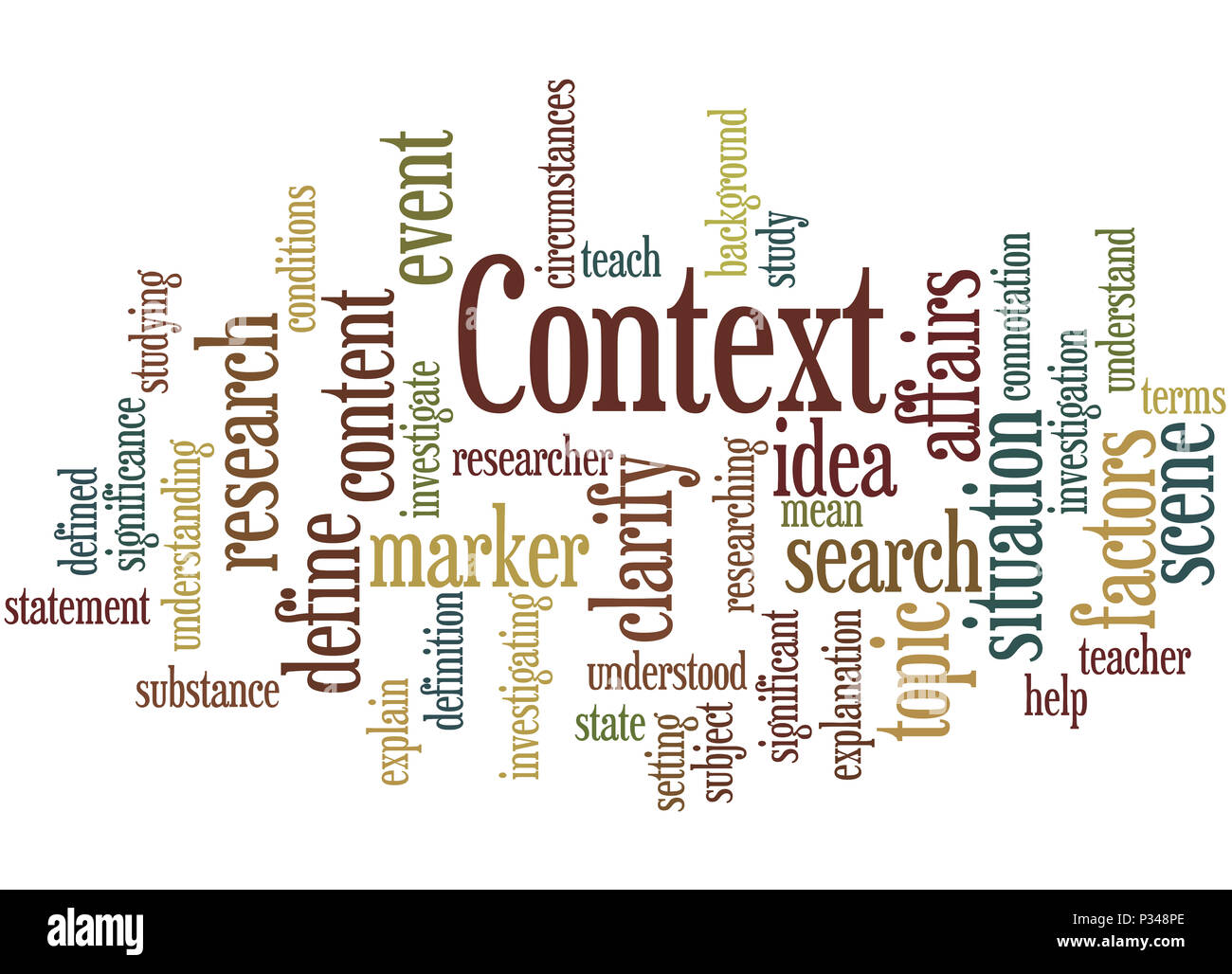 Context, word cloud concept on white background Stock Photo - Alamy