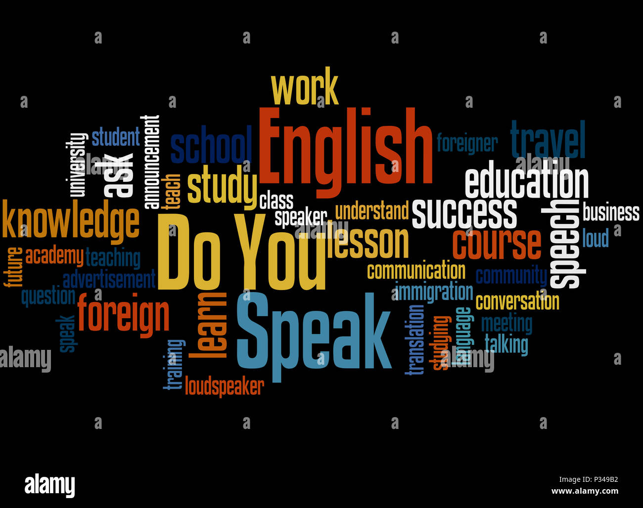 English Words Background