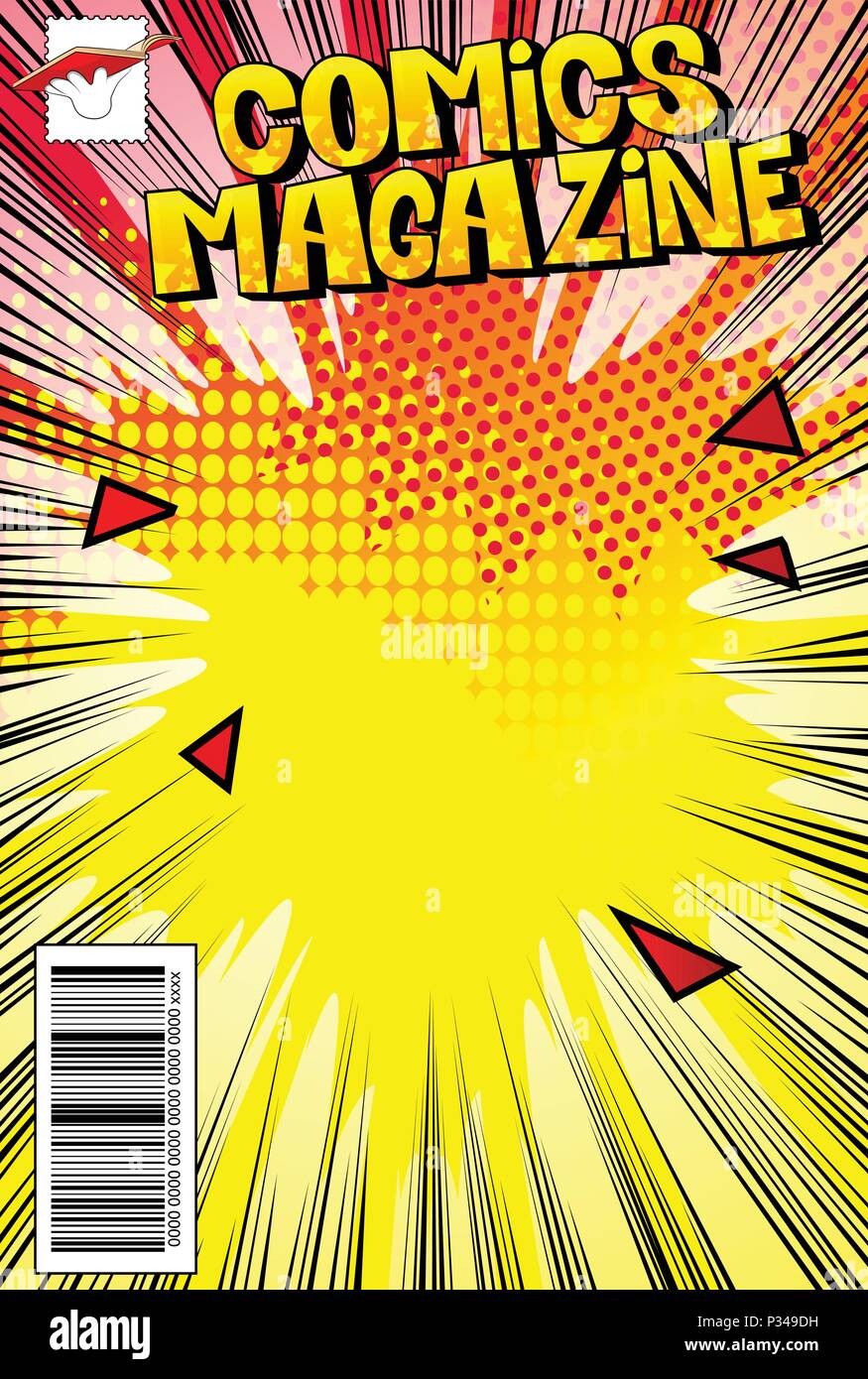 Editable comic book cover with abstract background Stock Vector Image ...