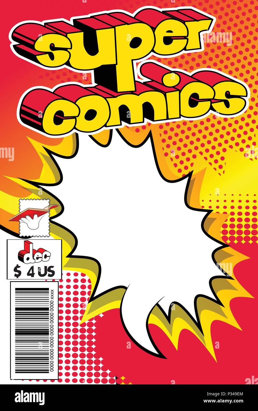 Editable comic book cover with abstract background Stock Vector Image ...
