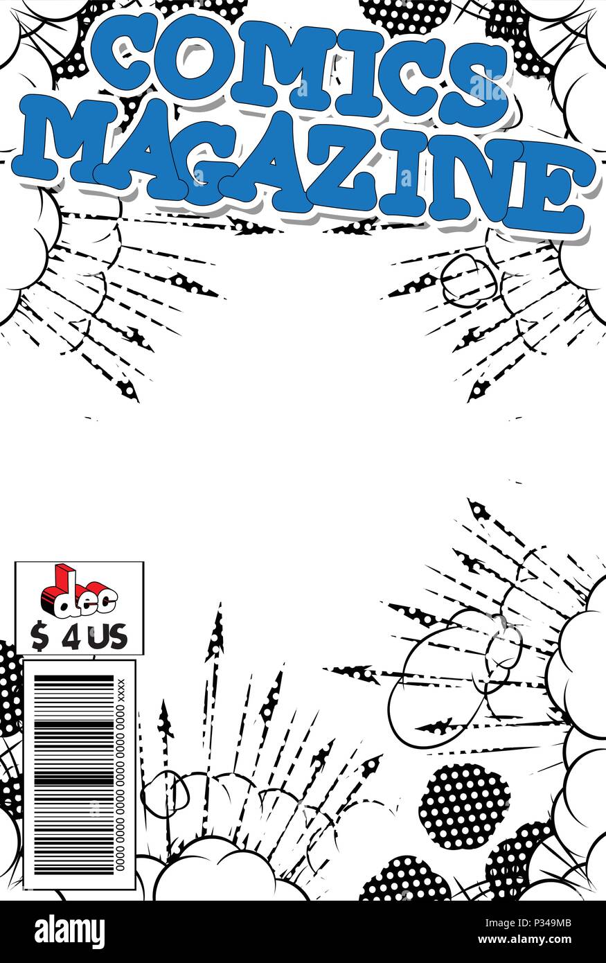 Editable comic book cover with abstract background Stock Vector Image ...
