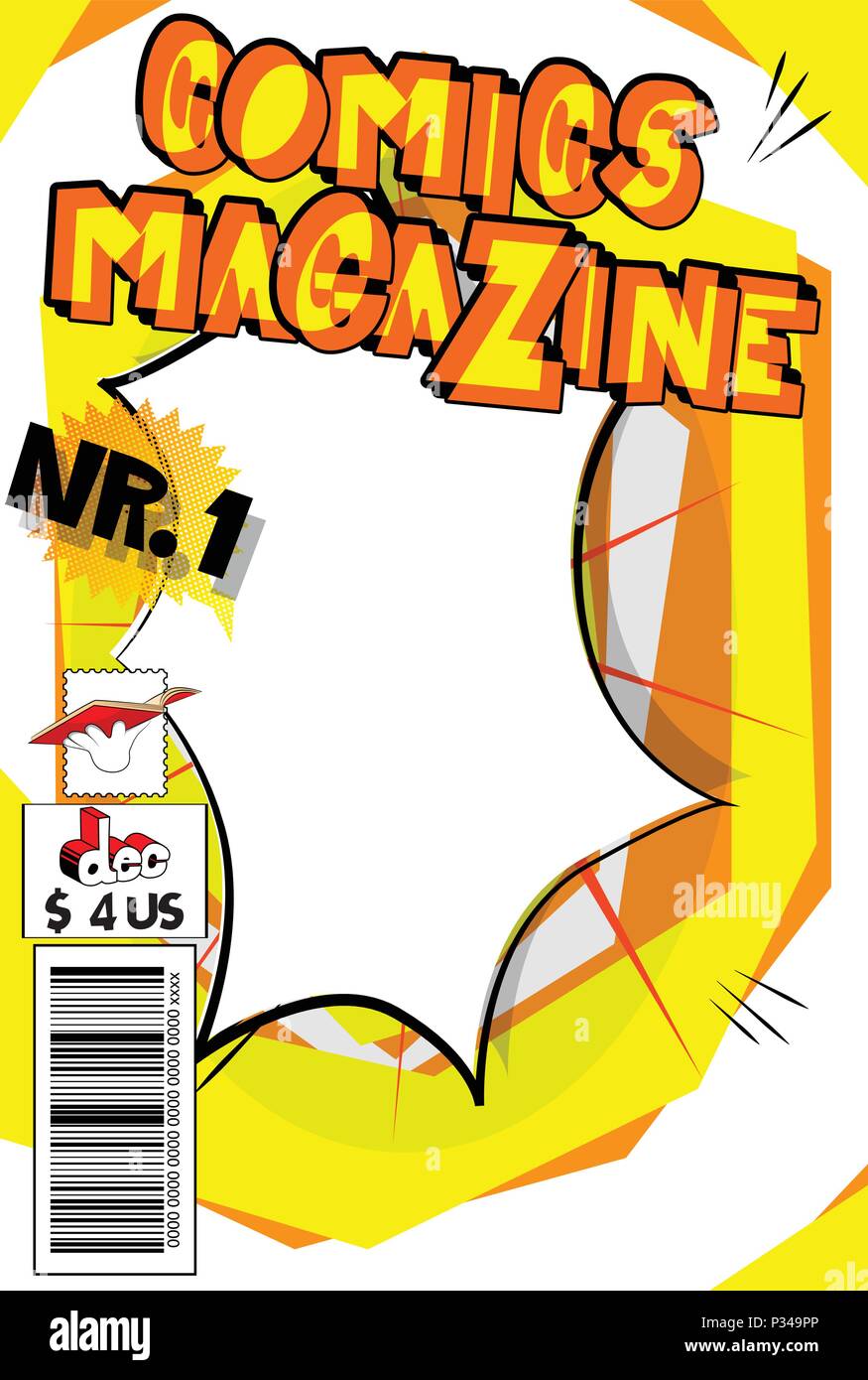 Editable comic book cover with abstract background Stock Vector Image ...
