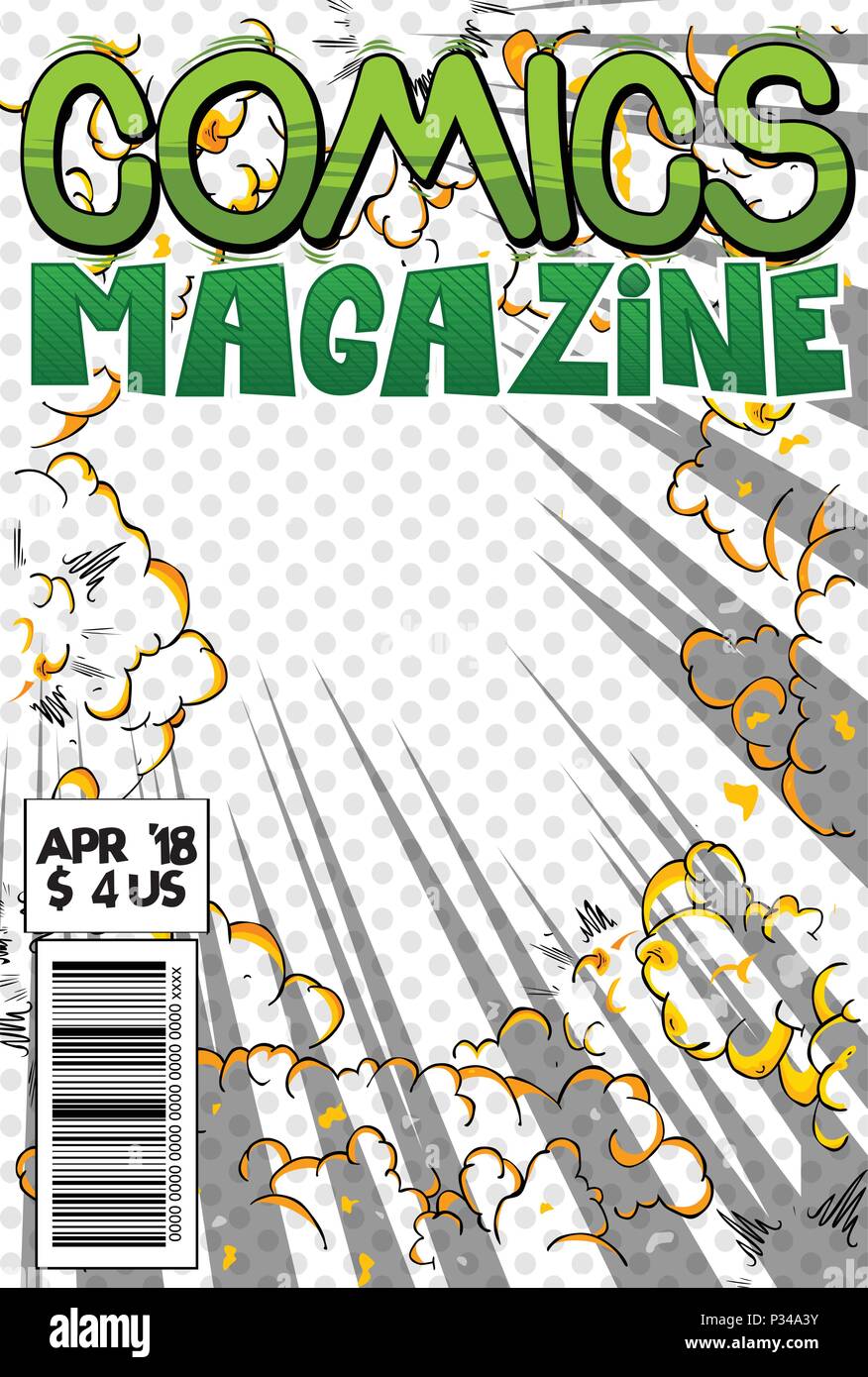 Editable comic book cover with abstract background Stock Vector Image ...