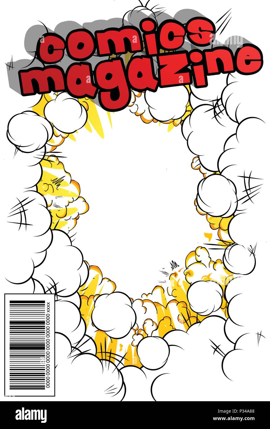 Editable comic book cover with abstract background Stock Vector Image ...