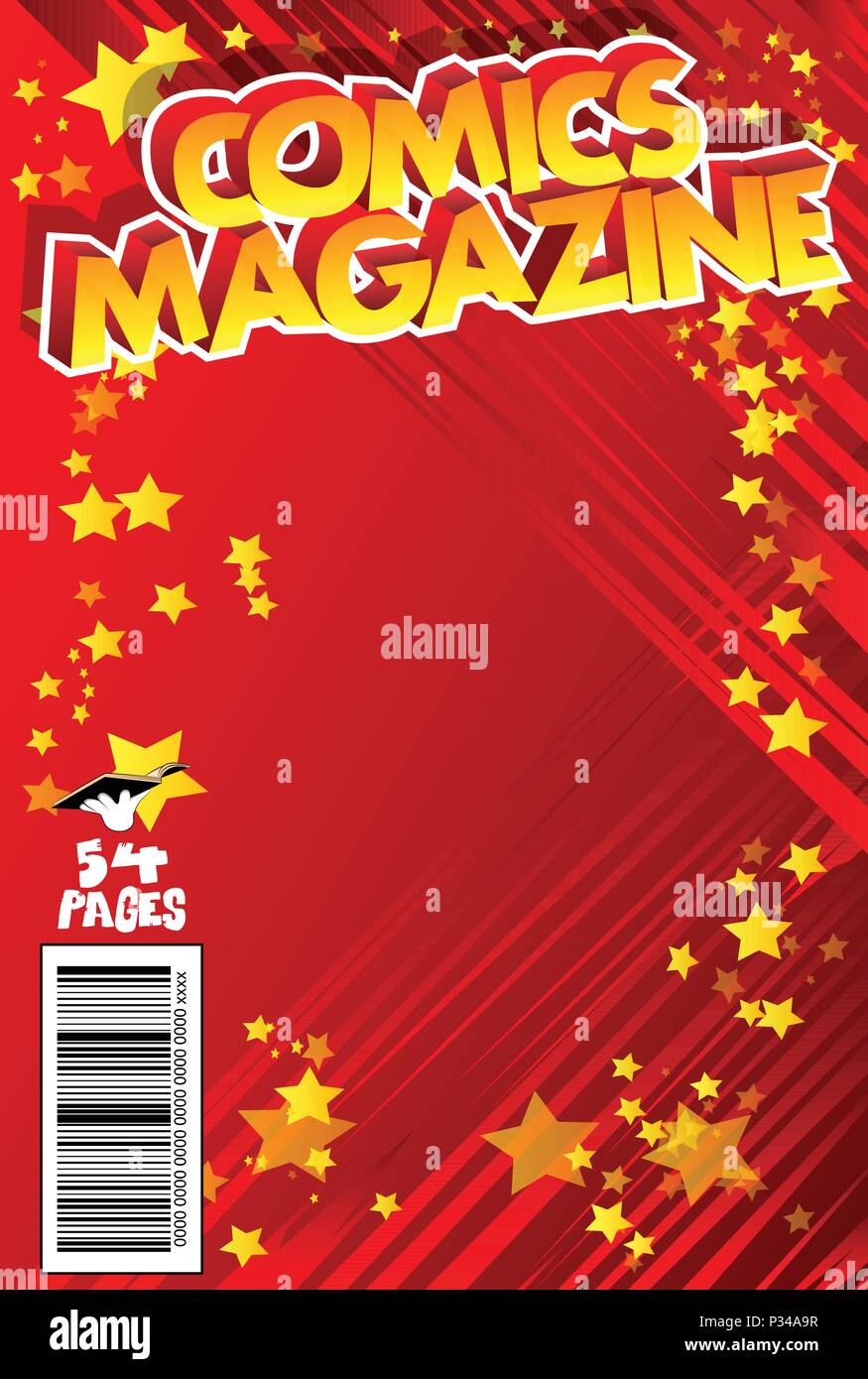Editable comic book cover with abstract background Stock Vector Image ...