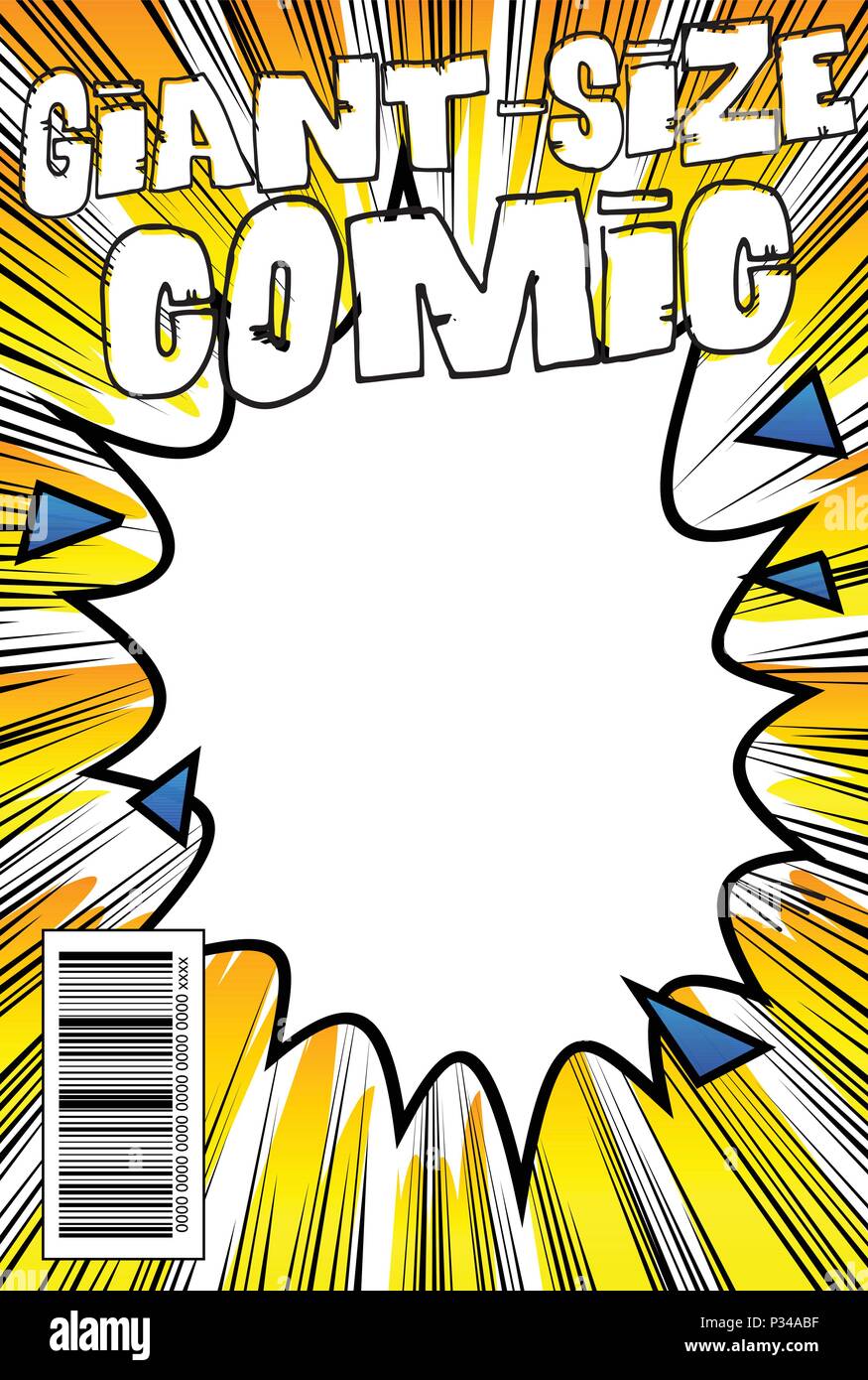 Editable comic book cover with abstract background Stock Vector Image ...