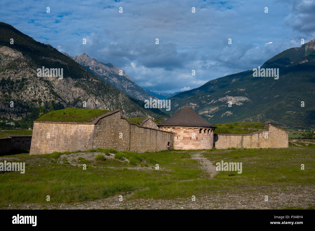 Mont Dauphin fortress in the french alps Stock Photo - Alamy